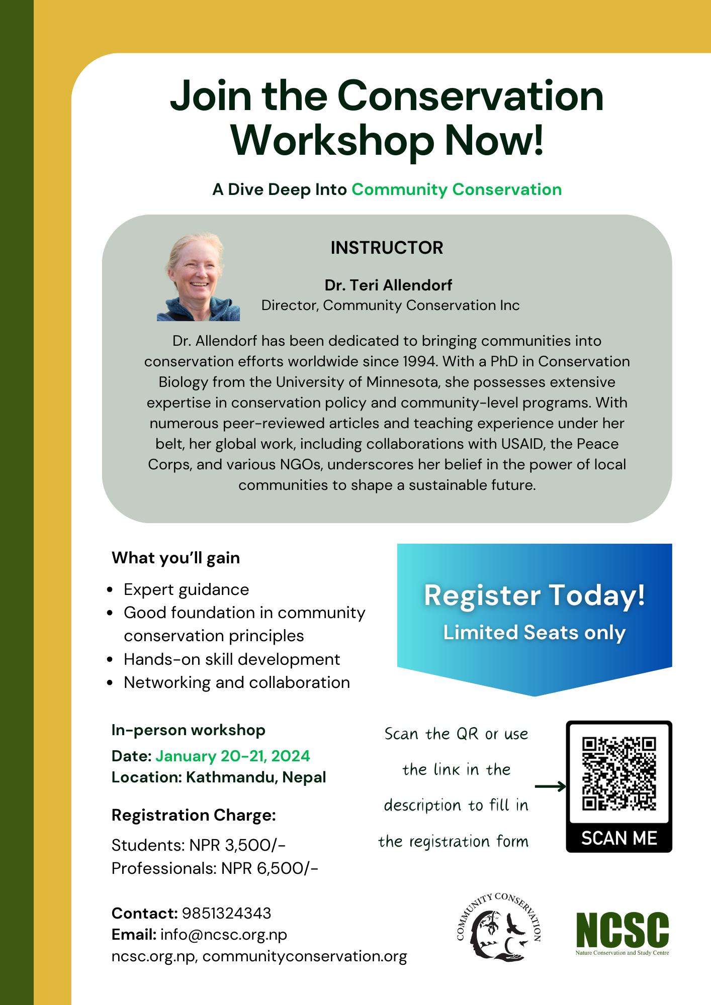 Call for Two-Day Community Conservation Workshop 2024 – Nature ...